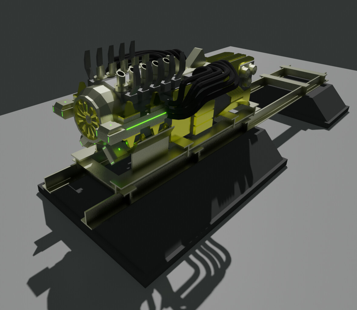 ArtStation - Learning 3D modeling: Low poly engine