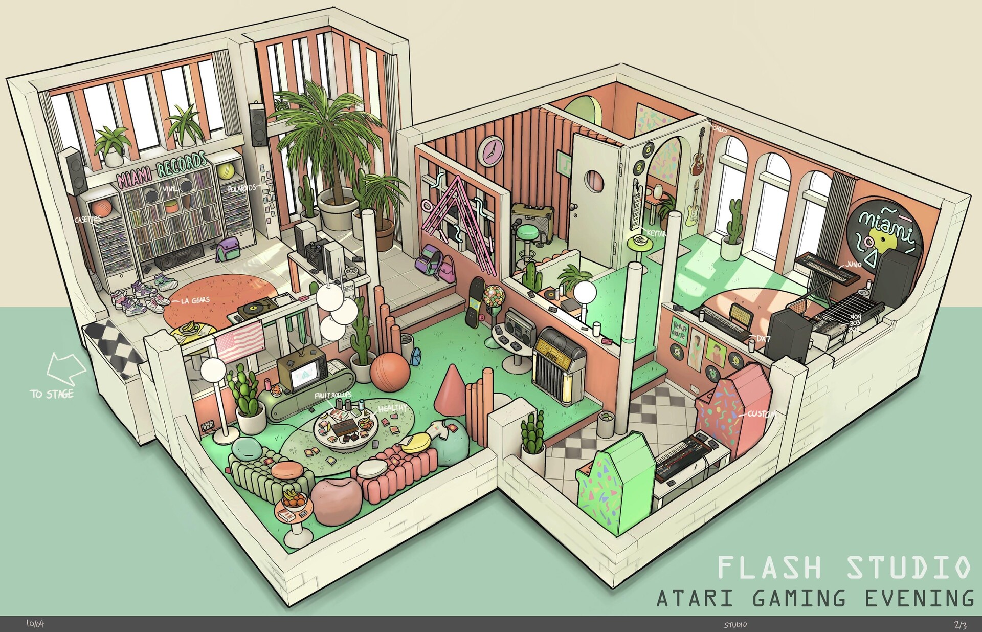 ArtStation - Atari Gaming Evening - Flash Studio