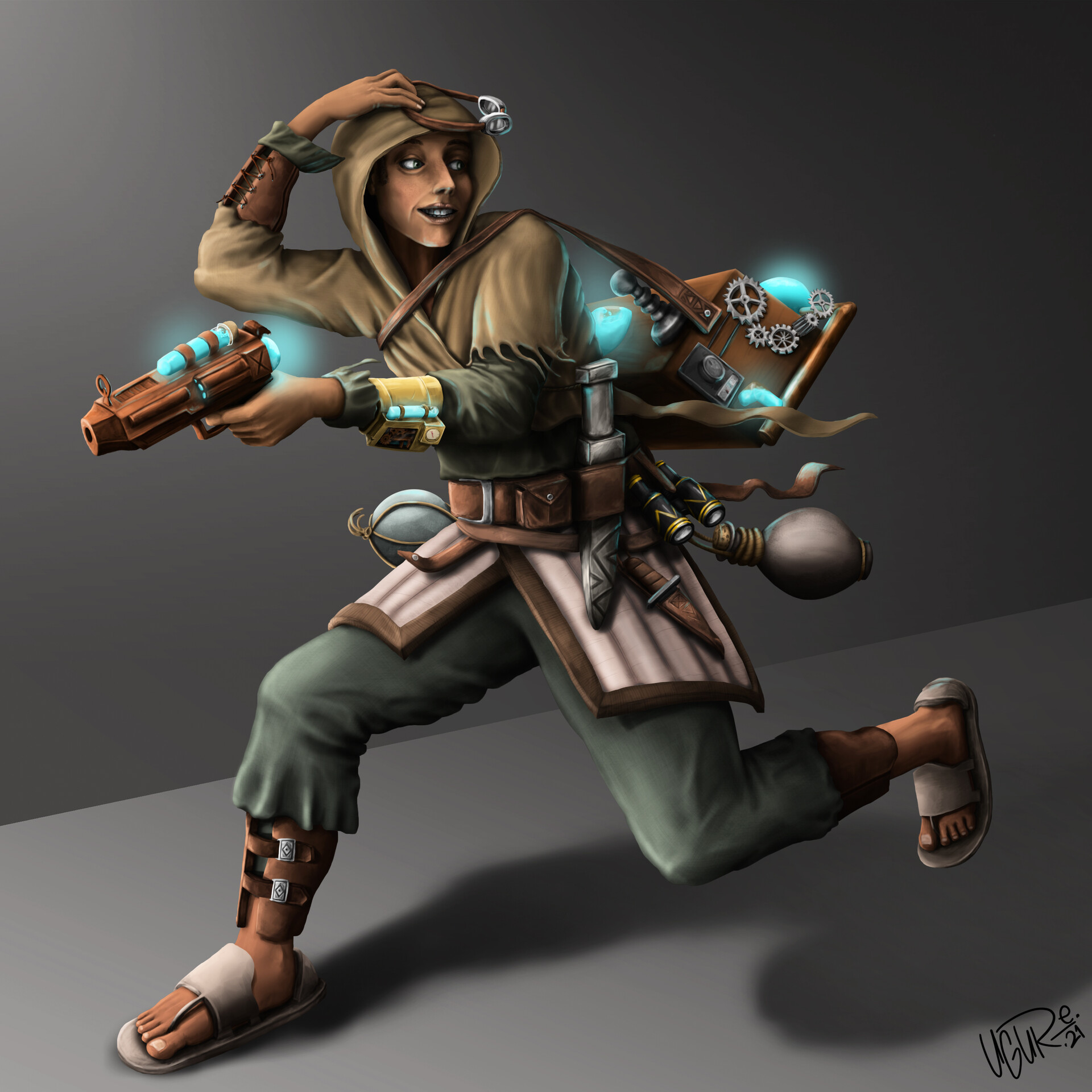 ArtStation - Steampunk Character Design "Desert Thief"