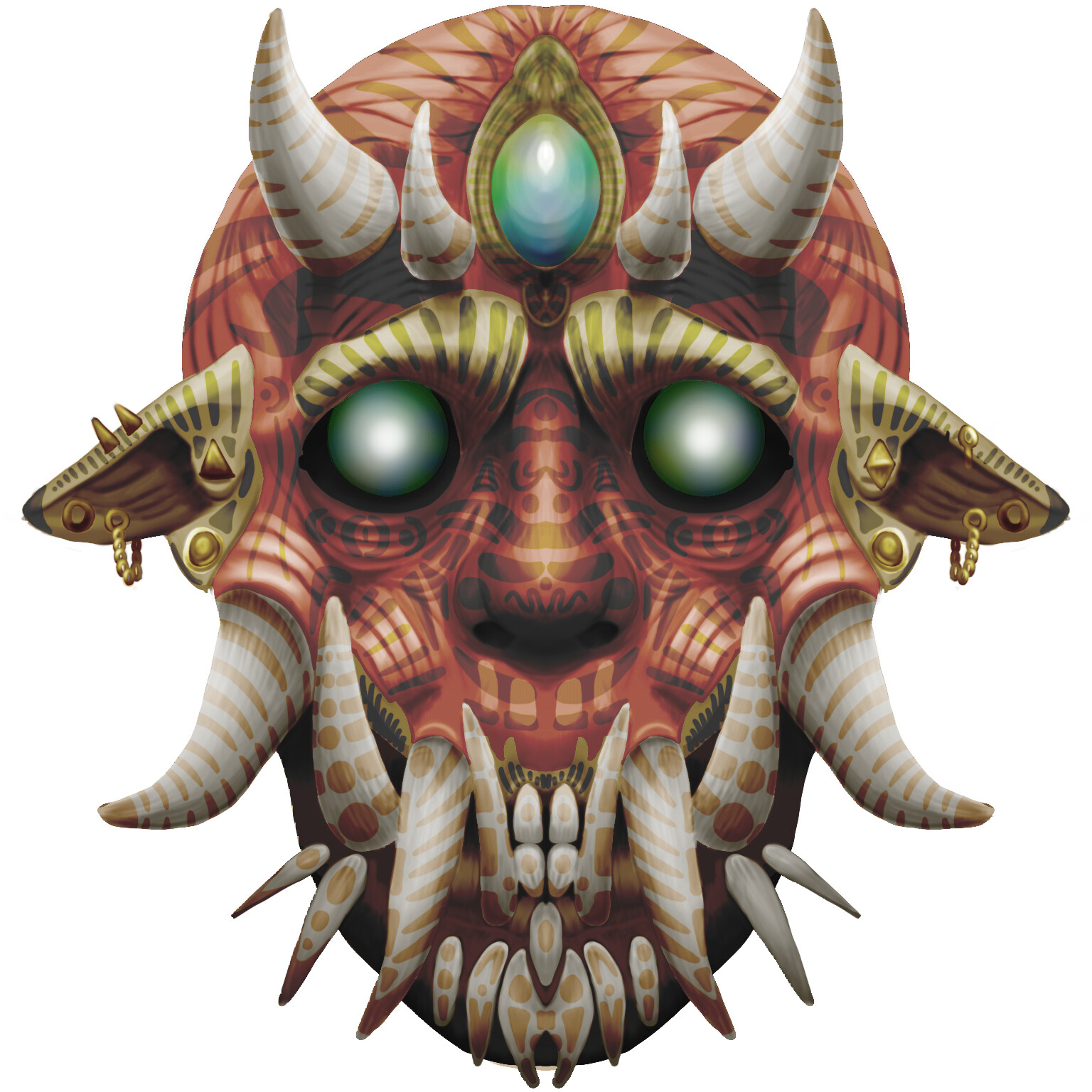 ArtStation - Unnamed Demon Face