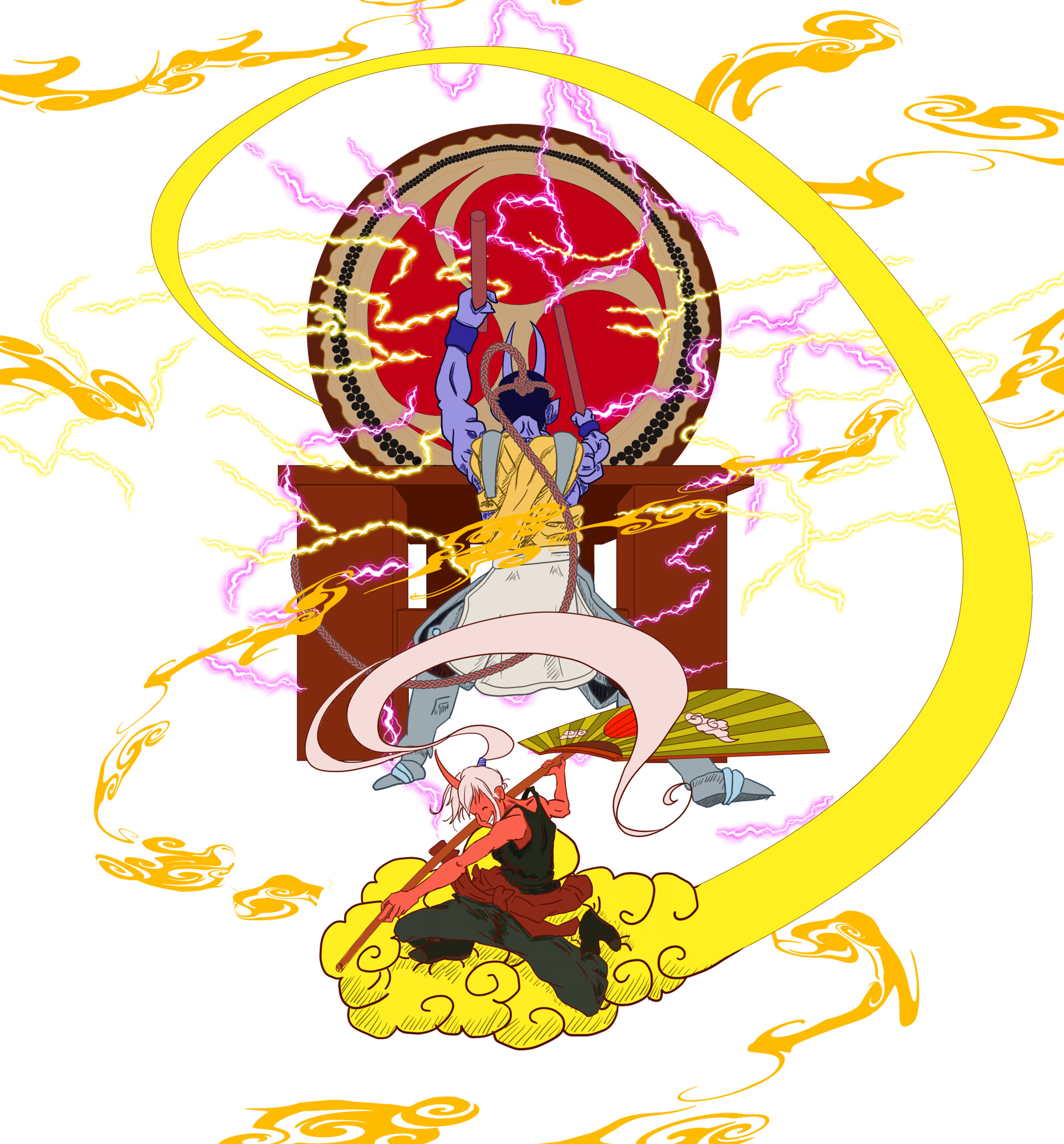 ArtStation - Raijin & Fujin! Challenge!