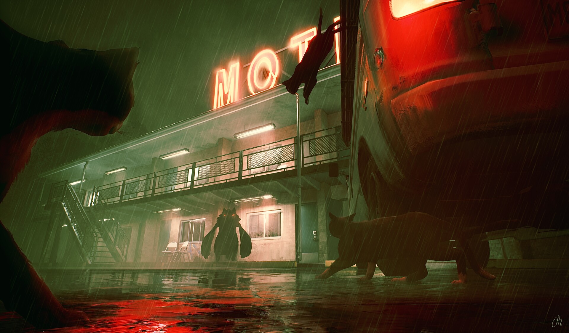 ArtStation - Cat encounter.