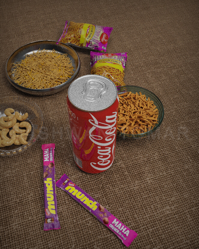 Ashwani tomar - 3D VISUALIZATIONS - SPEAKER, BOTTLE , BOOKS,SNACKS etc.