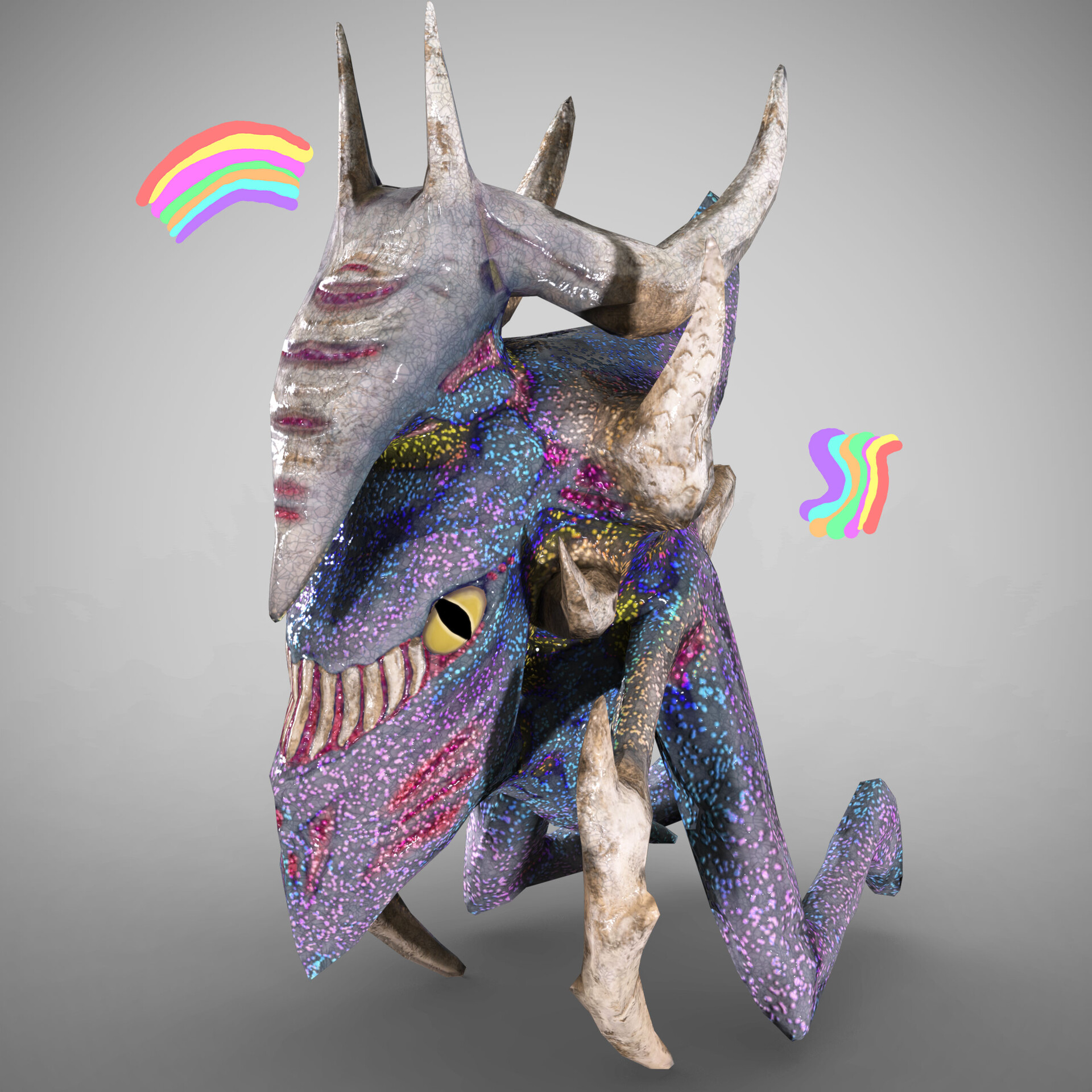 ArtStation - Rainbow monster (maybe :/)