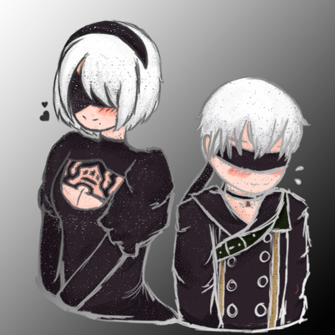 ArtStation - 2B and 9S From NieR Automata