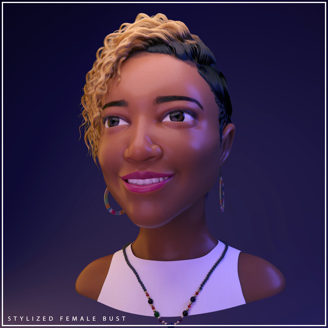 Edwin Spencer - 3d Stylized Female Bust