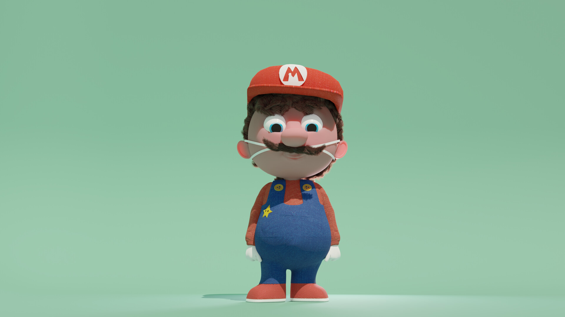 ArtStation - Little Mario is Shy! Shhhh!!!