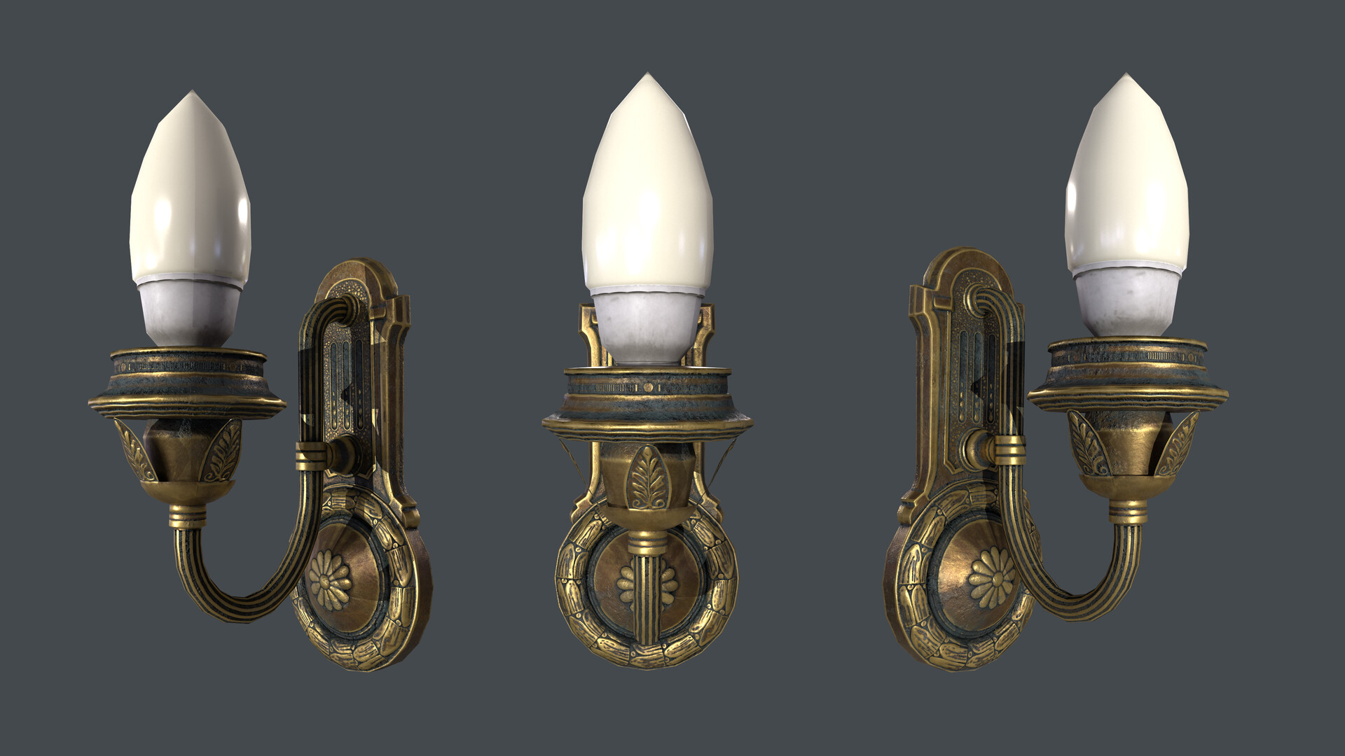 ArtStation - Antique wall lamp - Sconce