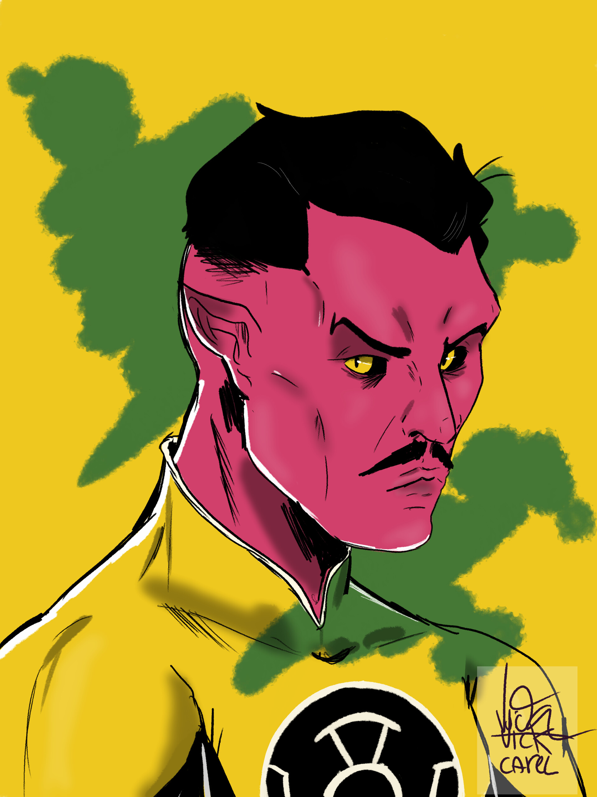 ArtStation - Sinestro - Portrait / warm up