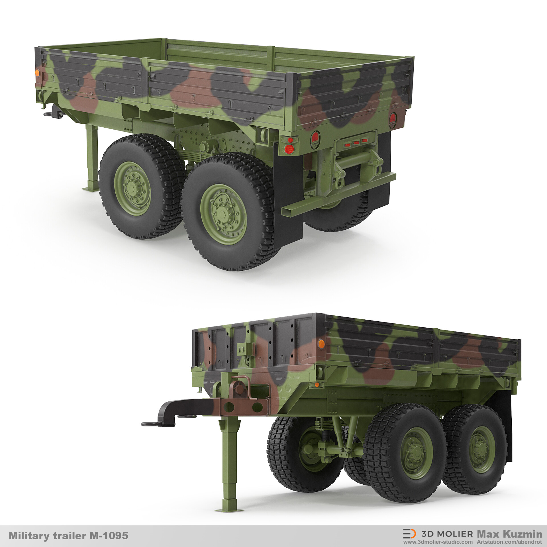 ArtStation - Military trailer M-1095