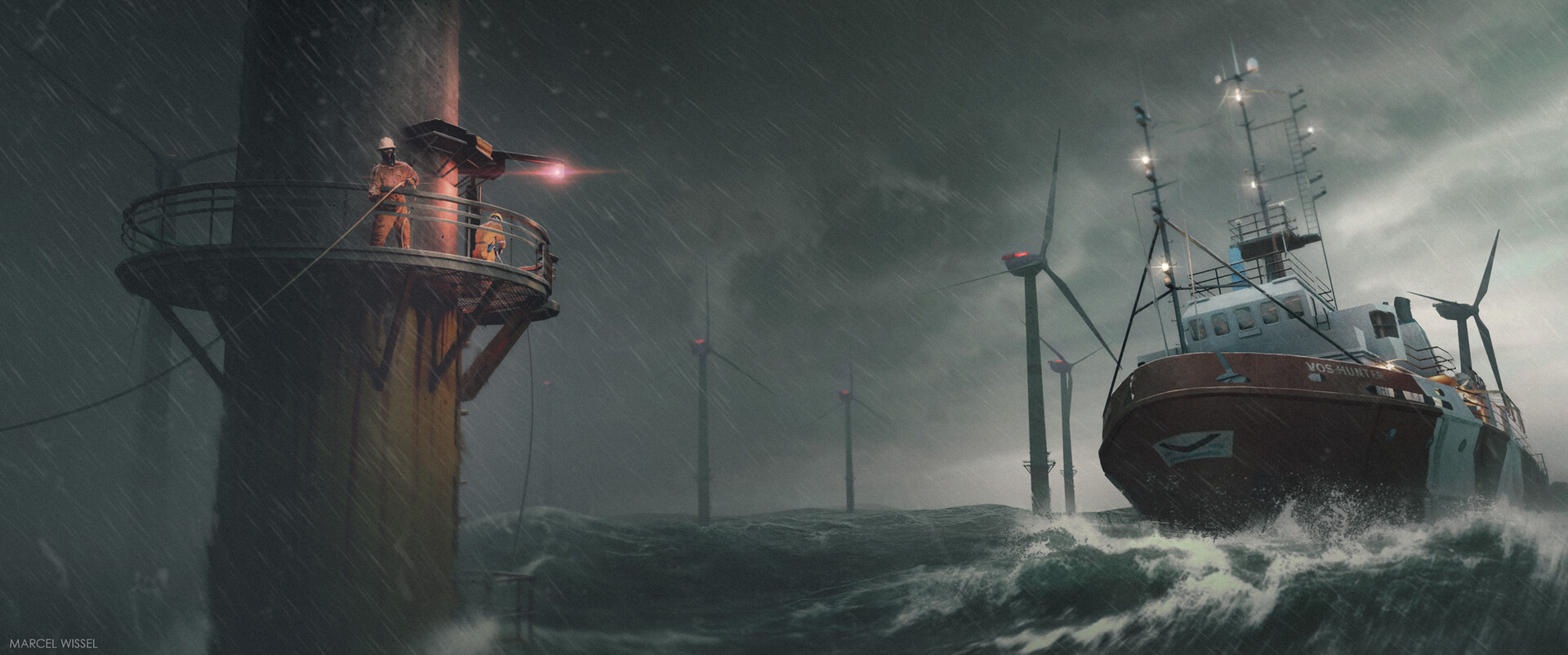 ArtStation - Offshore Windfarm