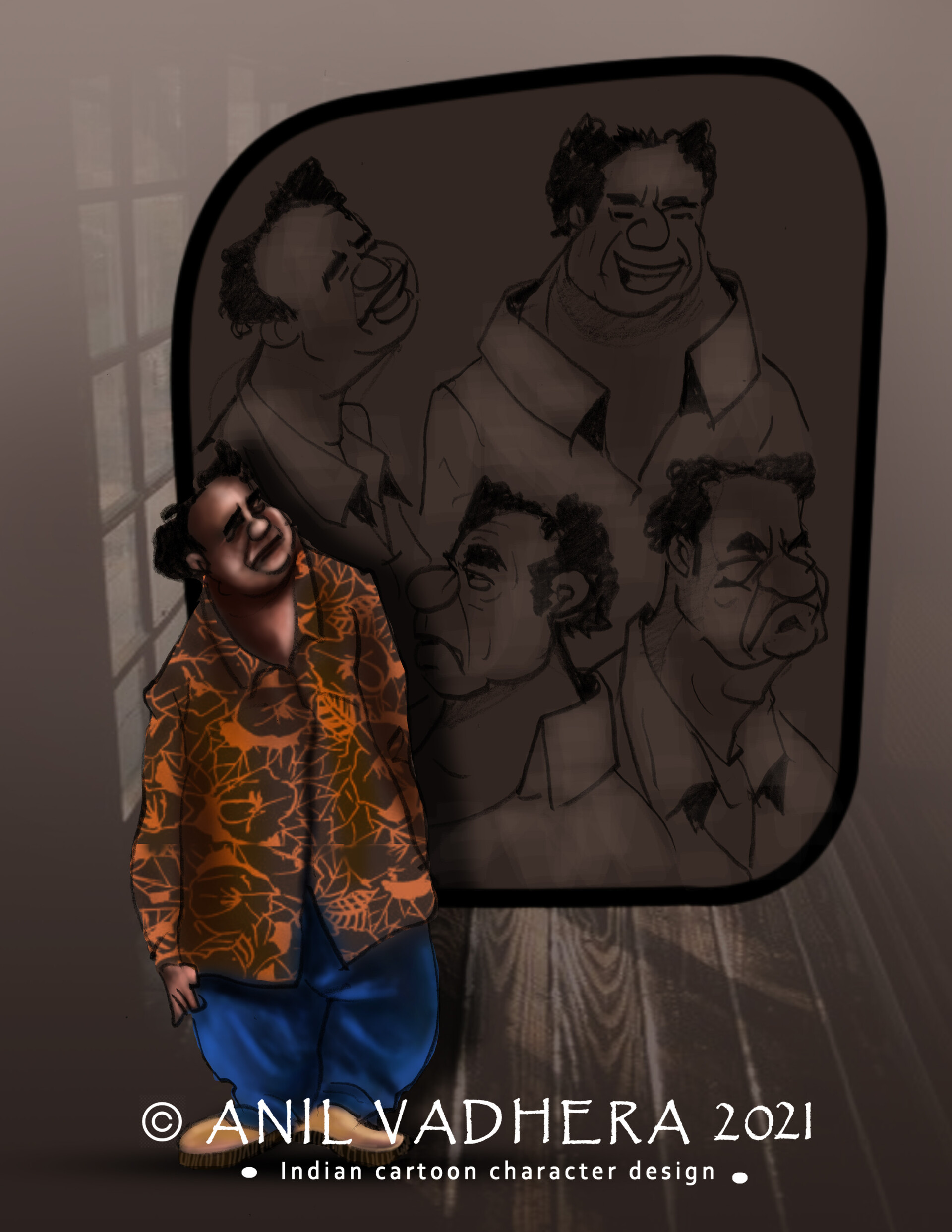 ArtStation - Indian Common Man Cartoon Character