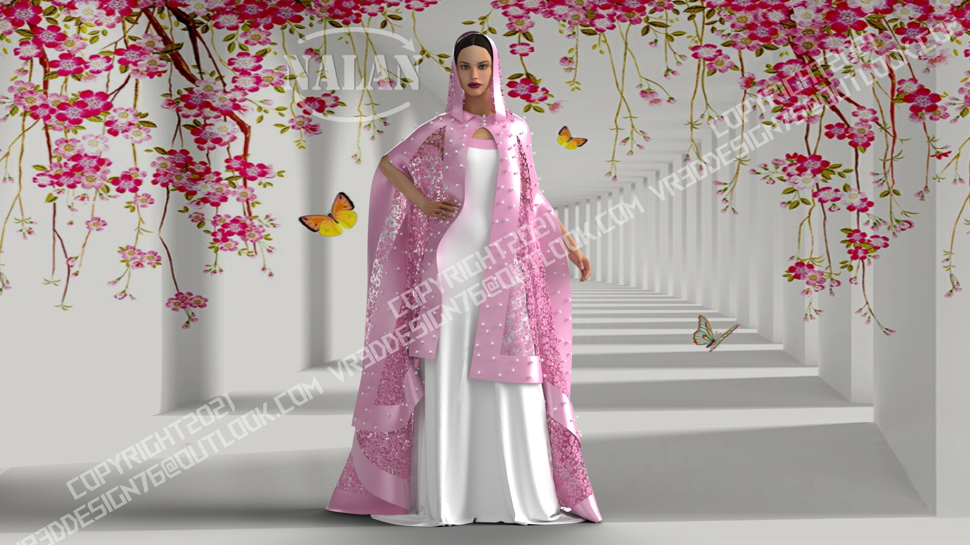 ArtStation - Pink Cape with Pearls