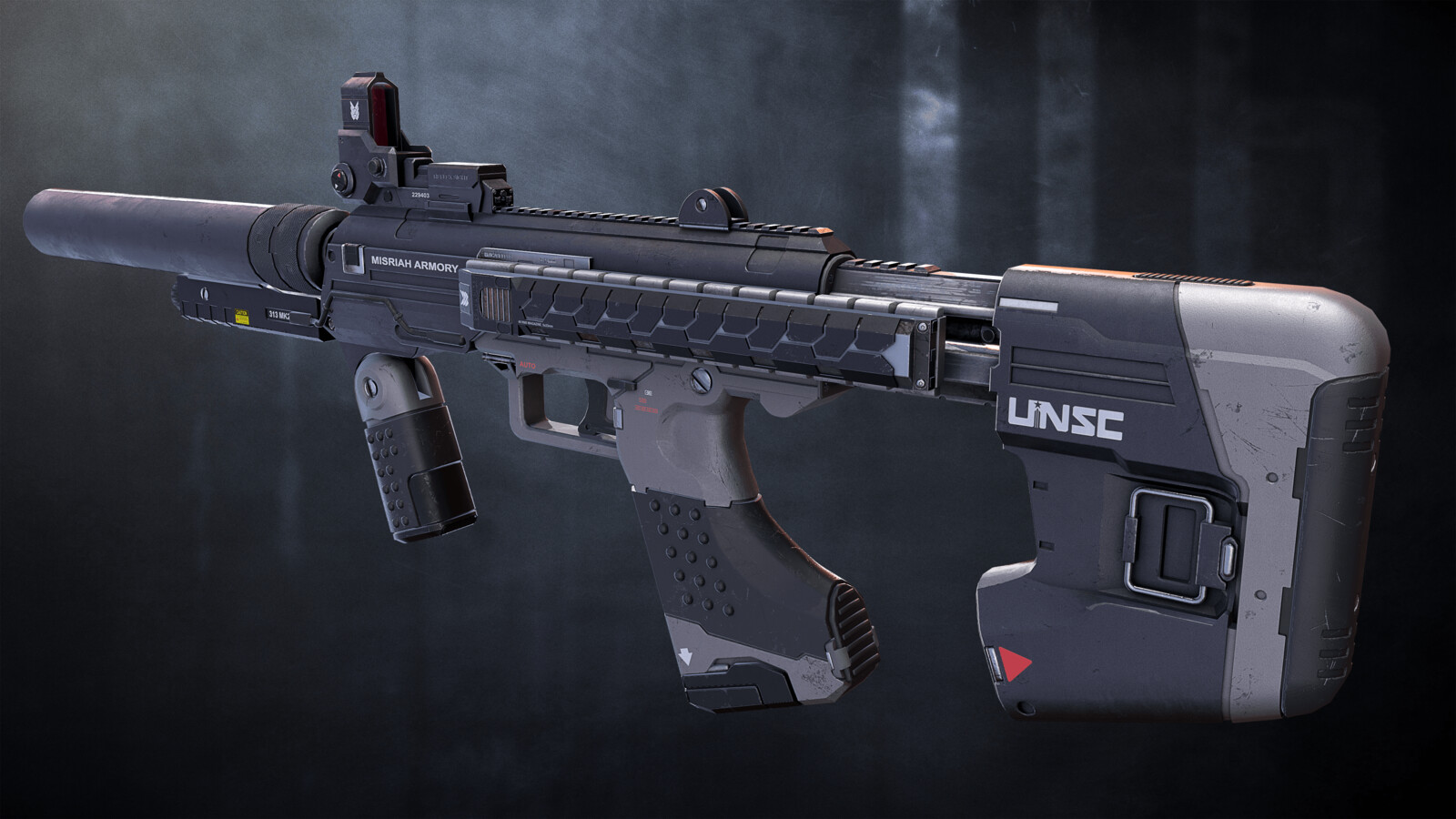 Lance L'Archevêque - M7S Suppressed SMG (Halo Fan Art)