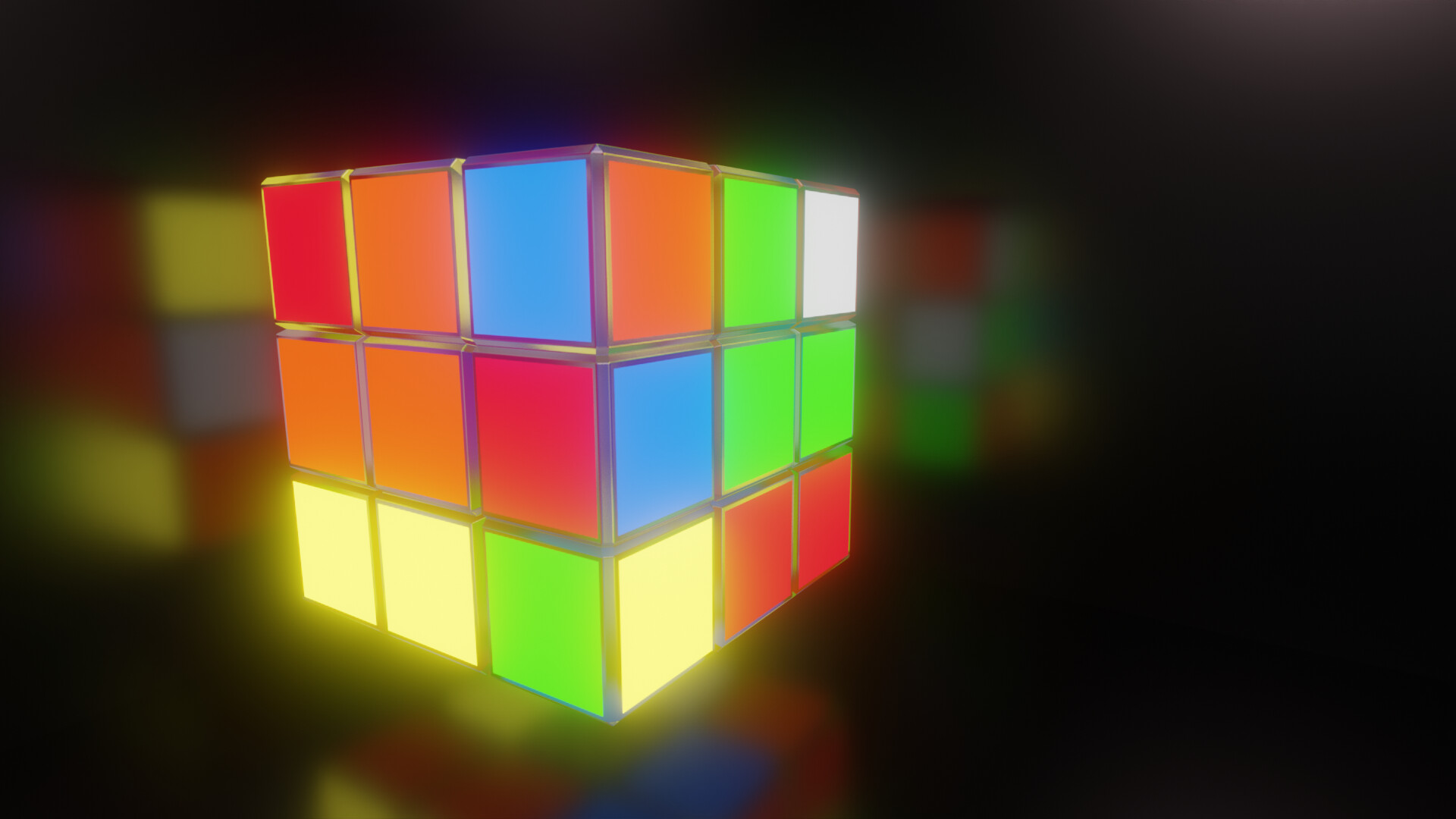 ArtStation - Glass & Grass Rubik's Glow Cube - CGI