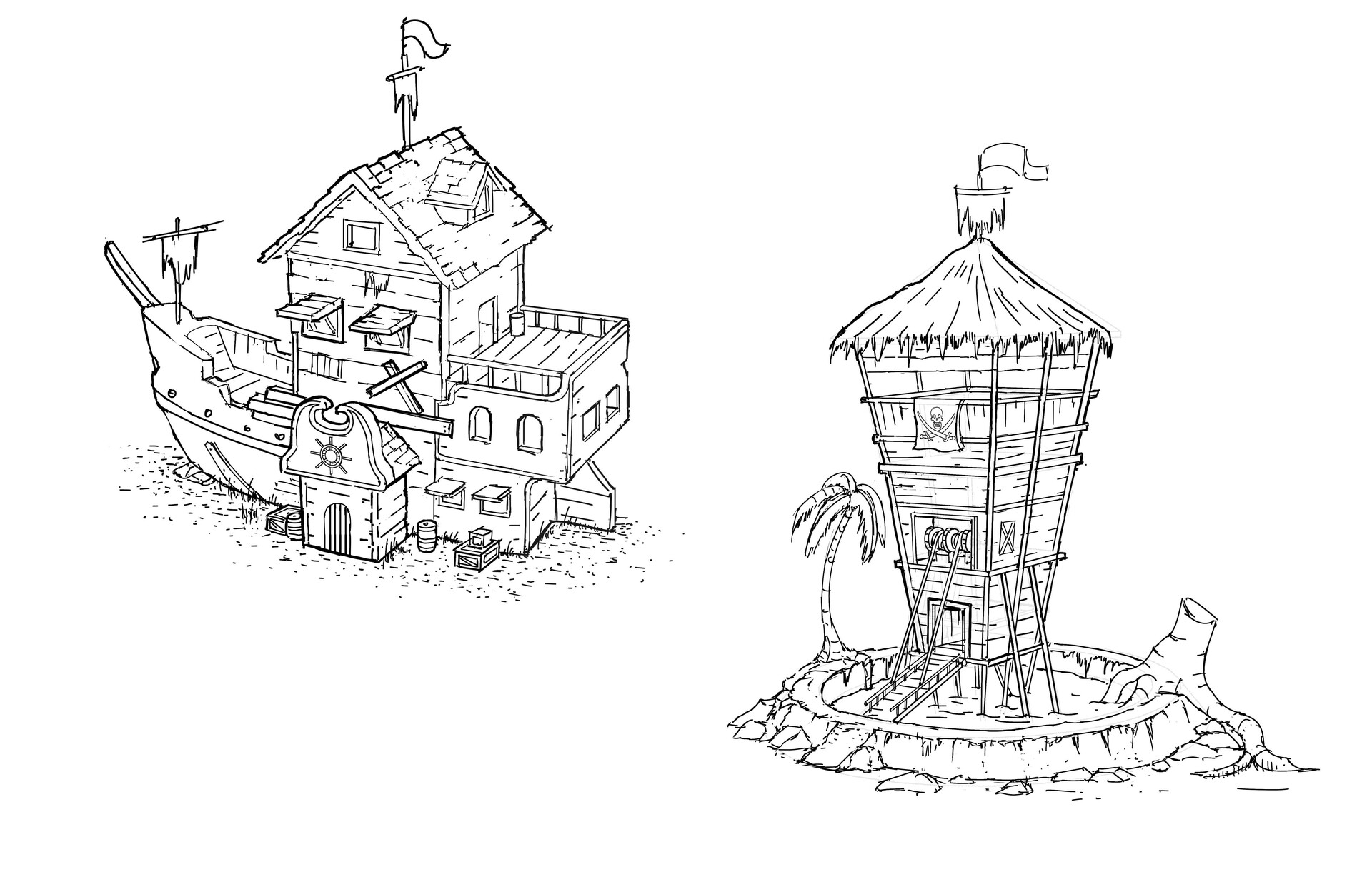 ArtStation - Pirate Structures