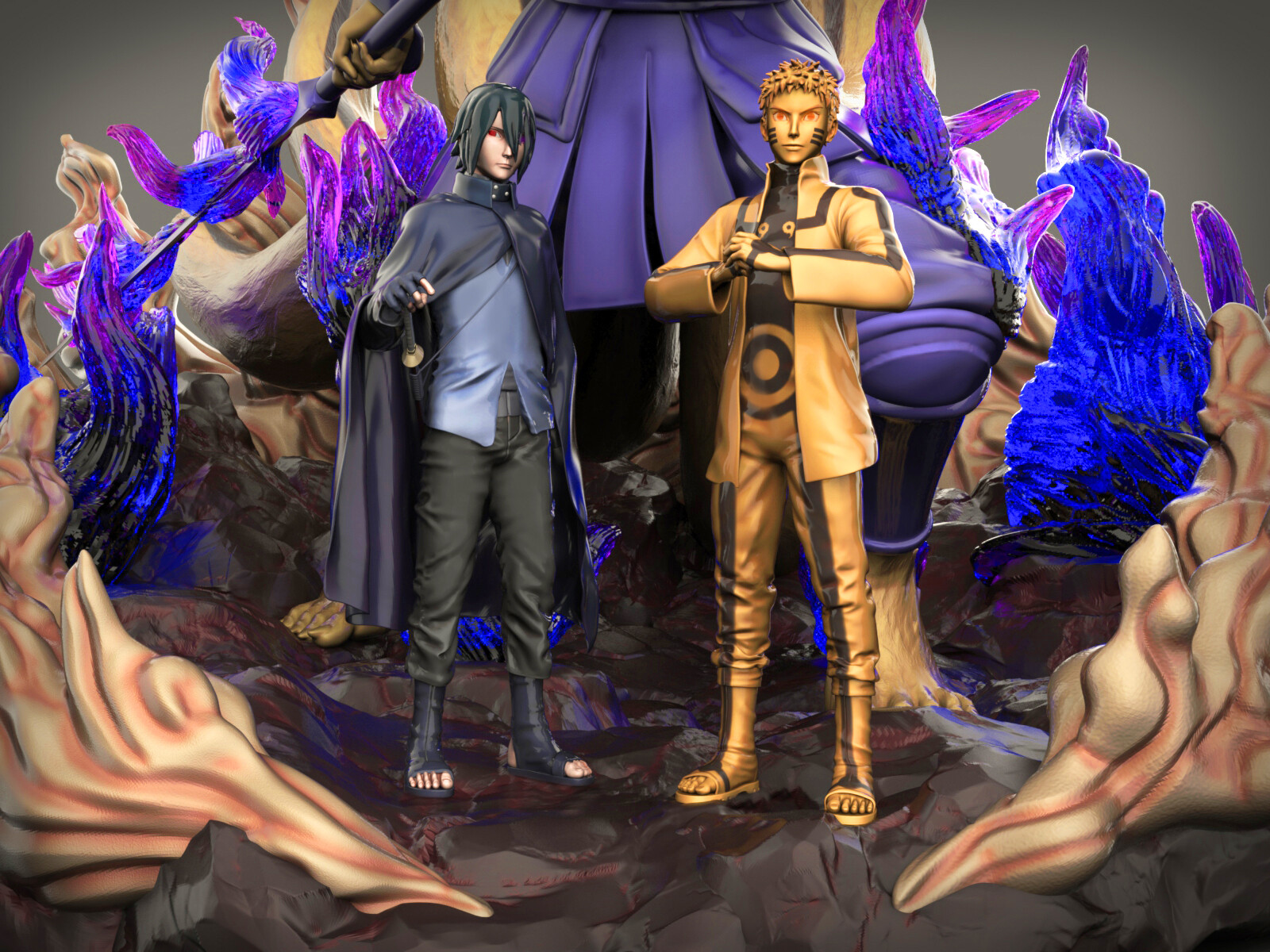 Naruto And Sasuke Fusion Kurama And Susanoo