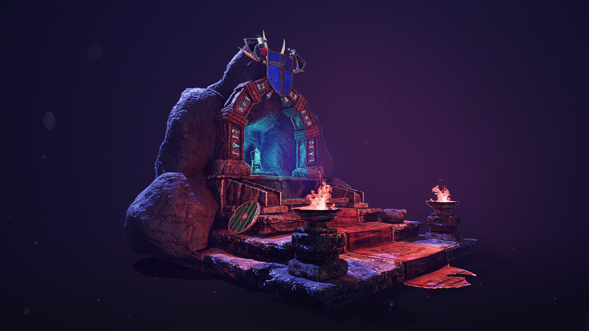 ArtStation - cave and artifact