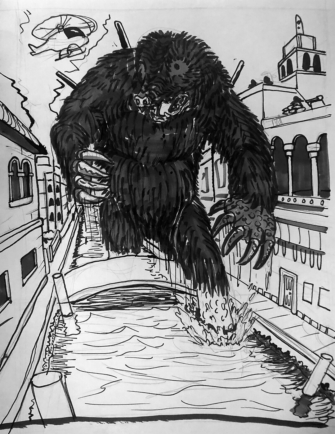 ArtStation - Mole Monster Attacking Venice