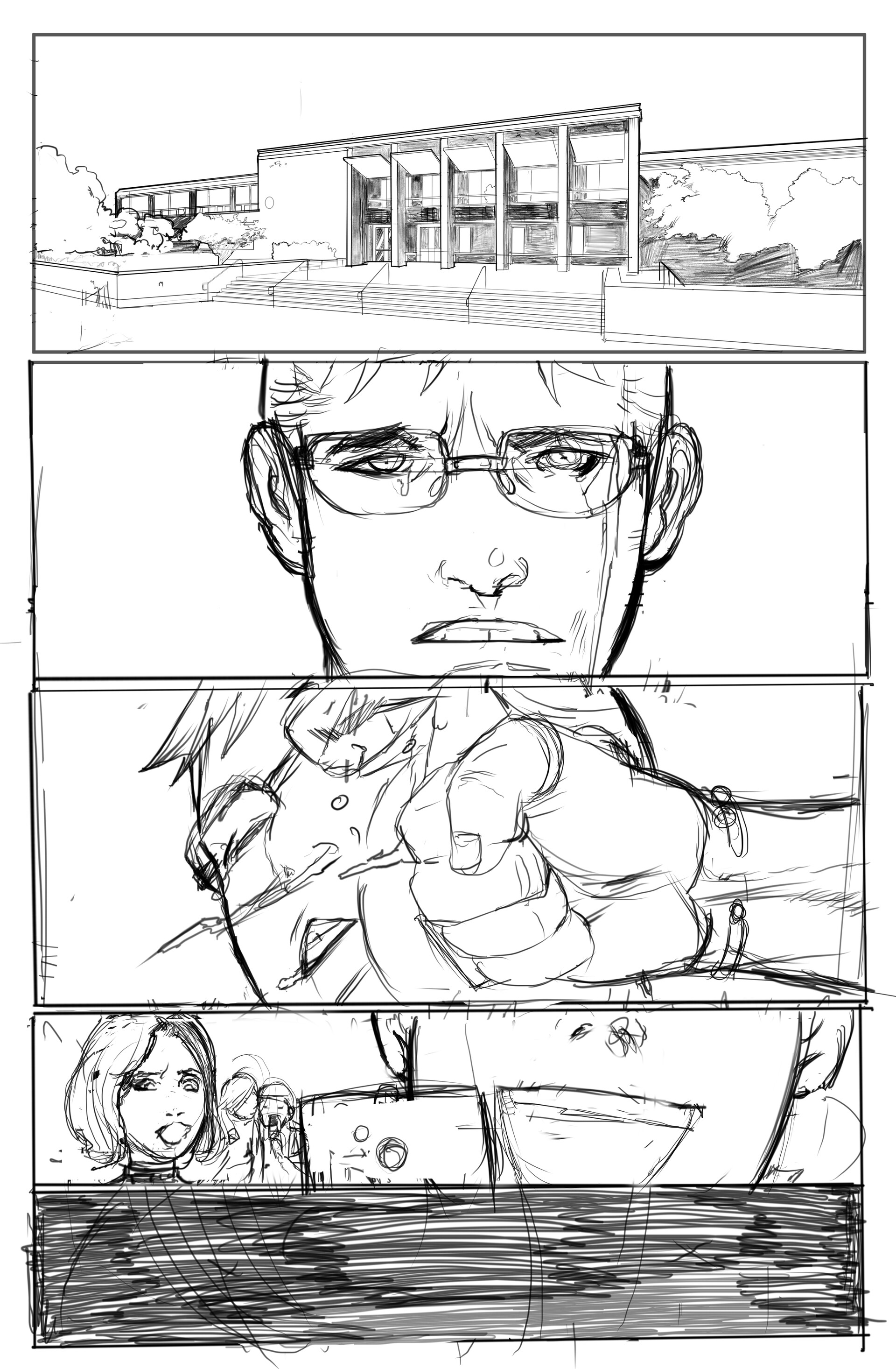 ArtStation - Rough sketch comic page