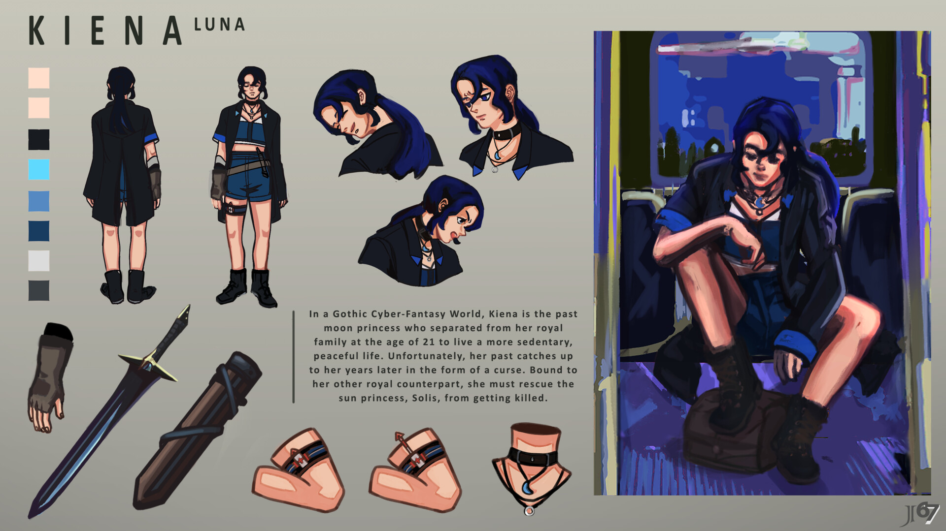 ArtStation - Luna Solis - Character Design Sheet - Kiena Luna