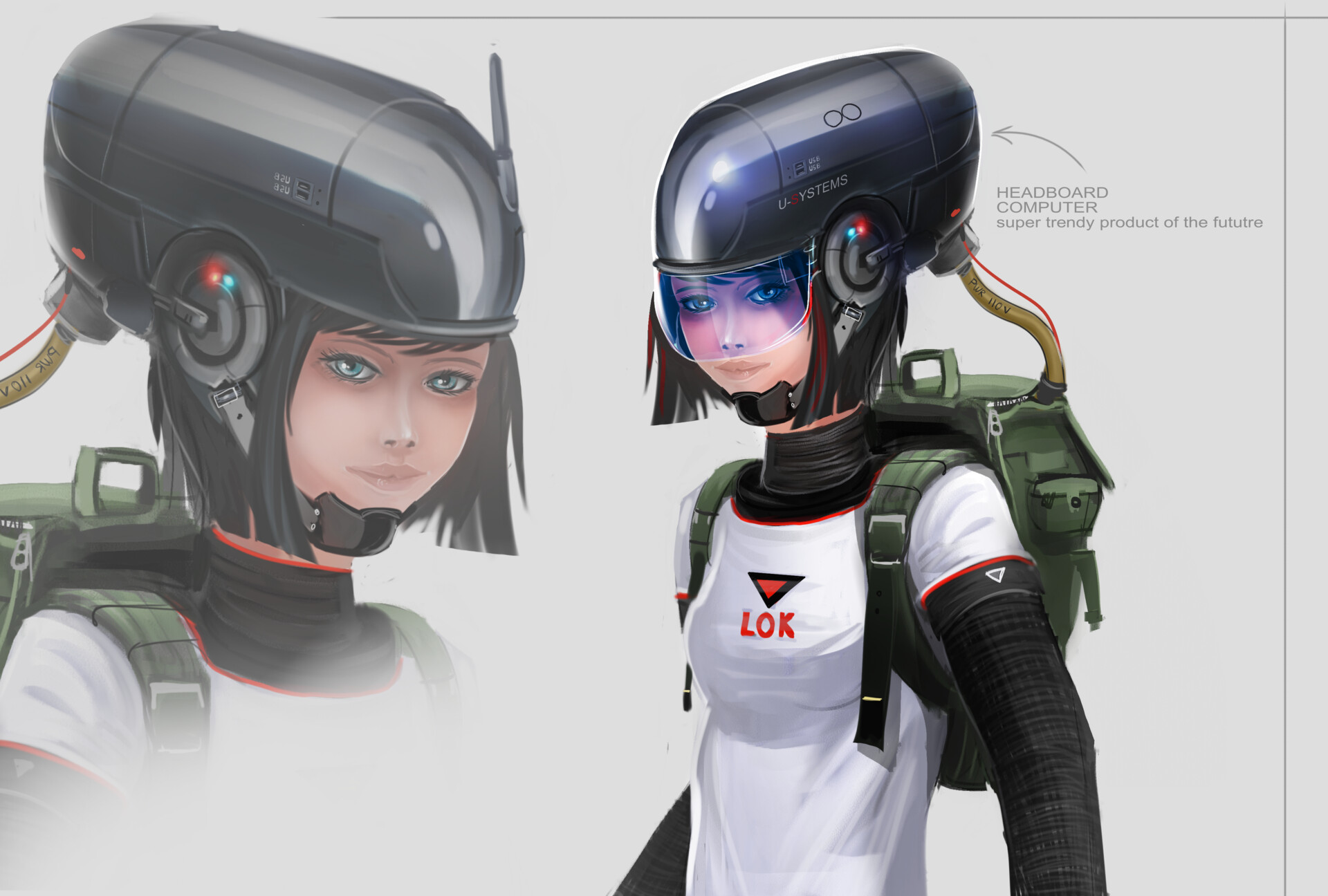 ArtStation - FUTURISTIC computer (Girl character)