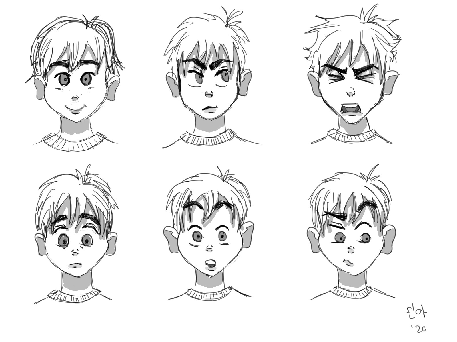 Mina Davis - Expression sheets