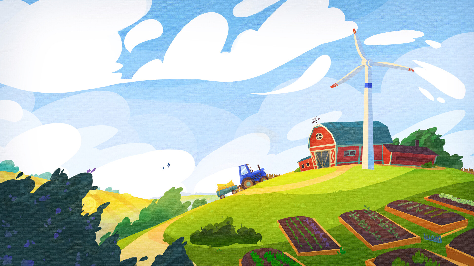 ArtStation - Farmland Illustration