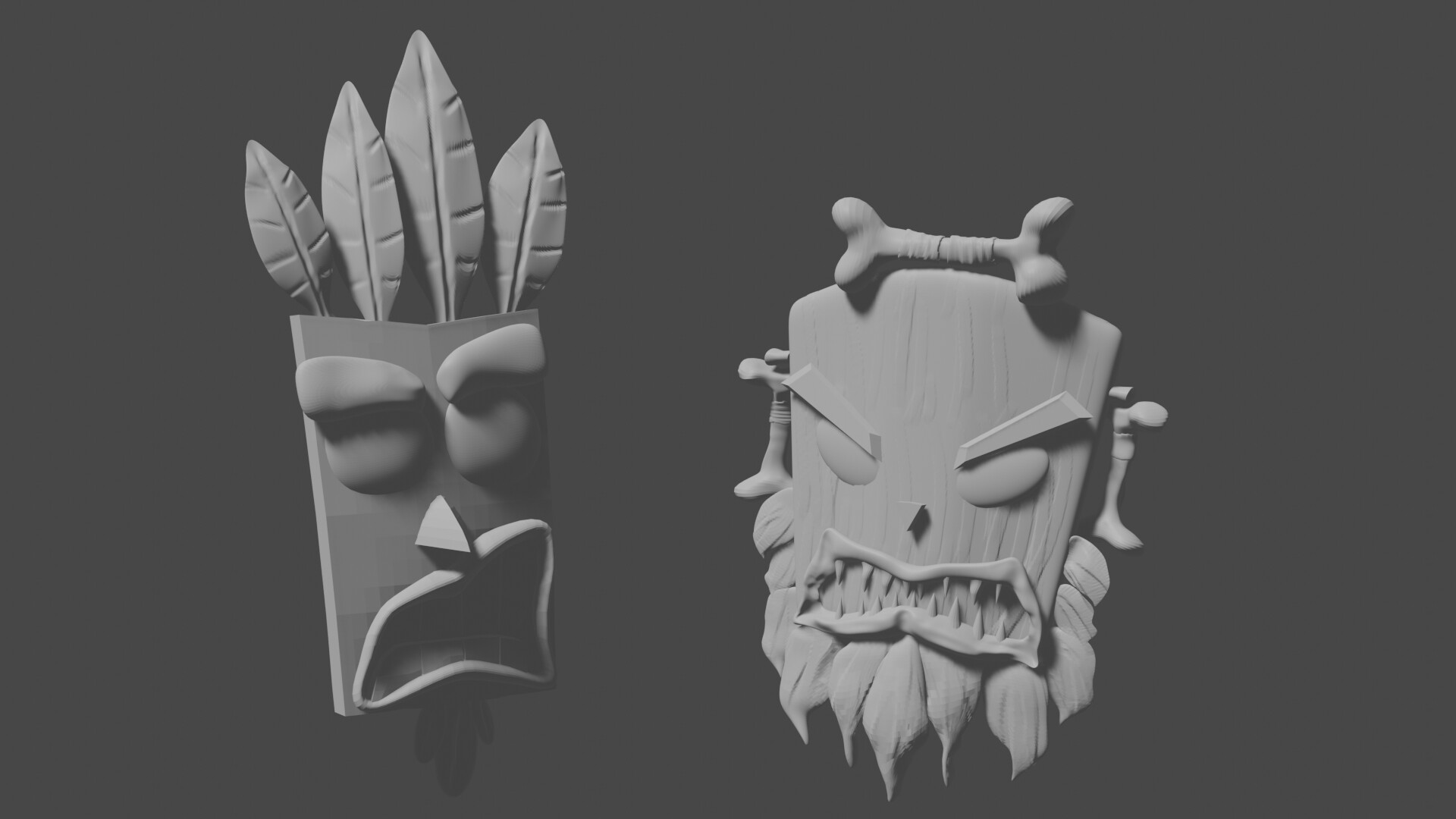ArtStation - Aku Aku and Uka Uka