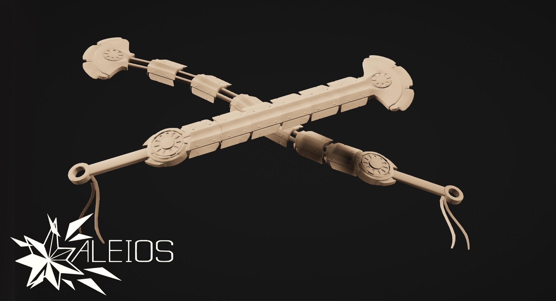 ALEIOS studio - Steampunk Macuahuitl -Náhuatl