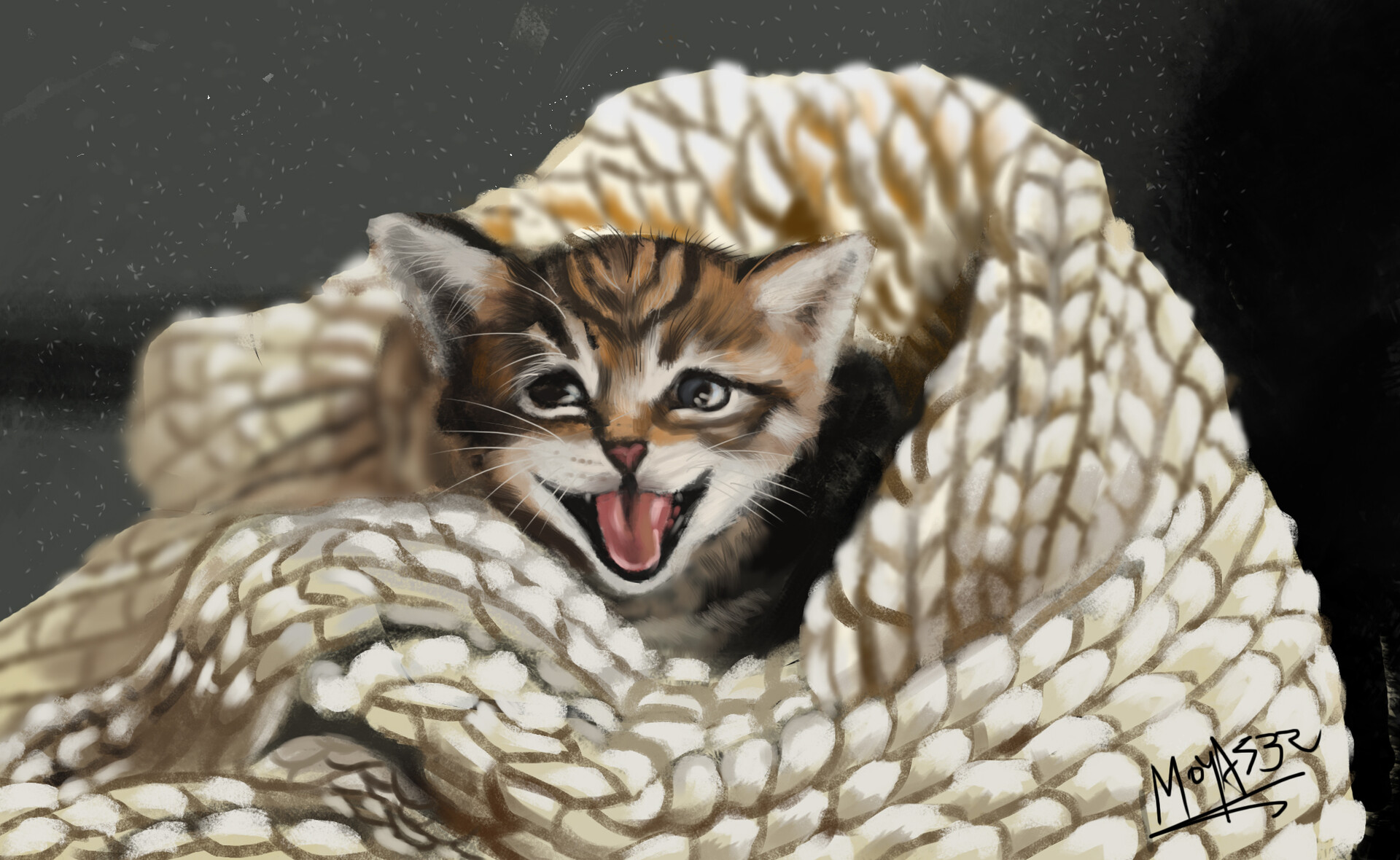 ArtStation - smiley cat