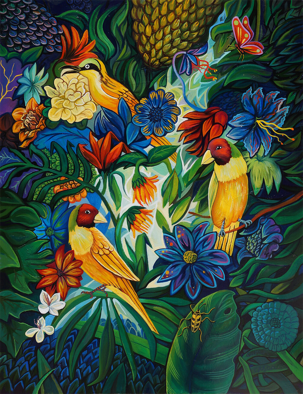 ArtStation - oil painting on canvas birds in nature, Srdjan Simic