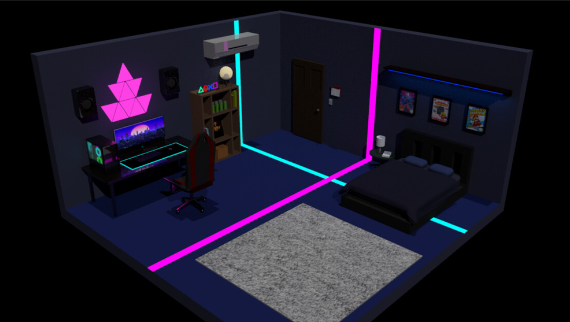 ArtStation - Gaming Bedroom (Simple)
