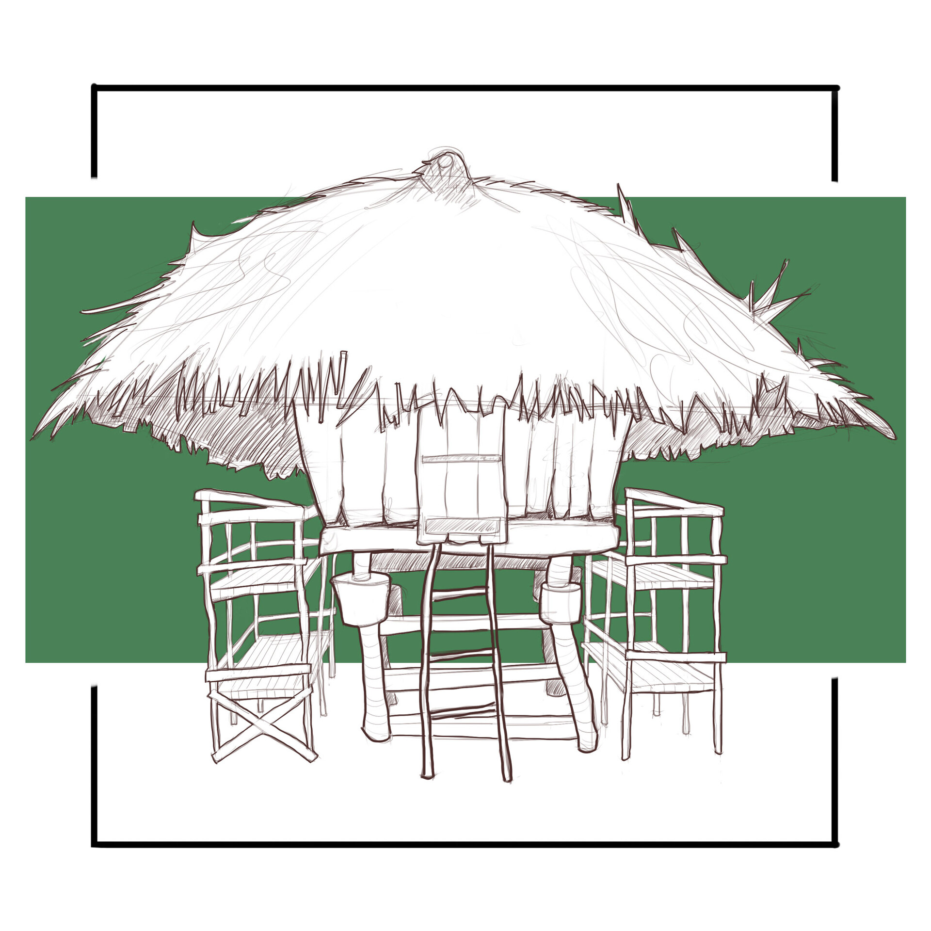 ArtStation - Hut sketching 3