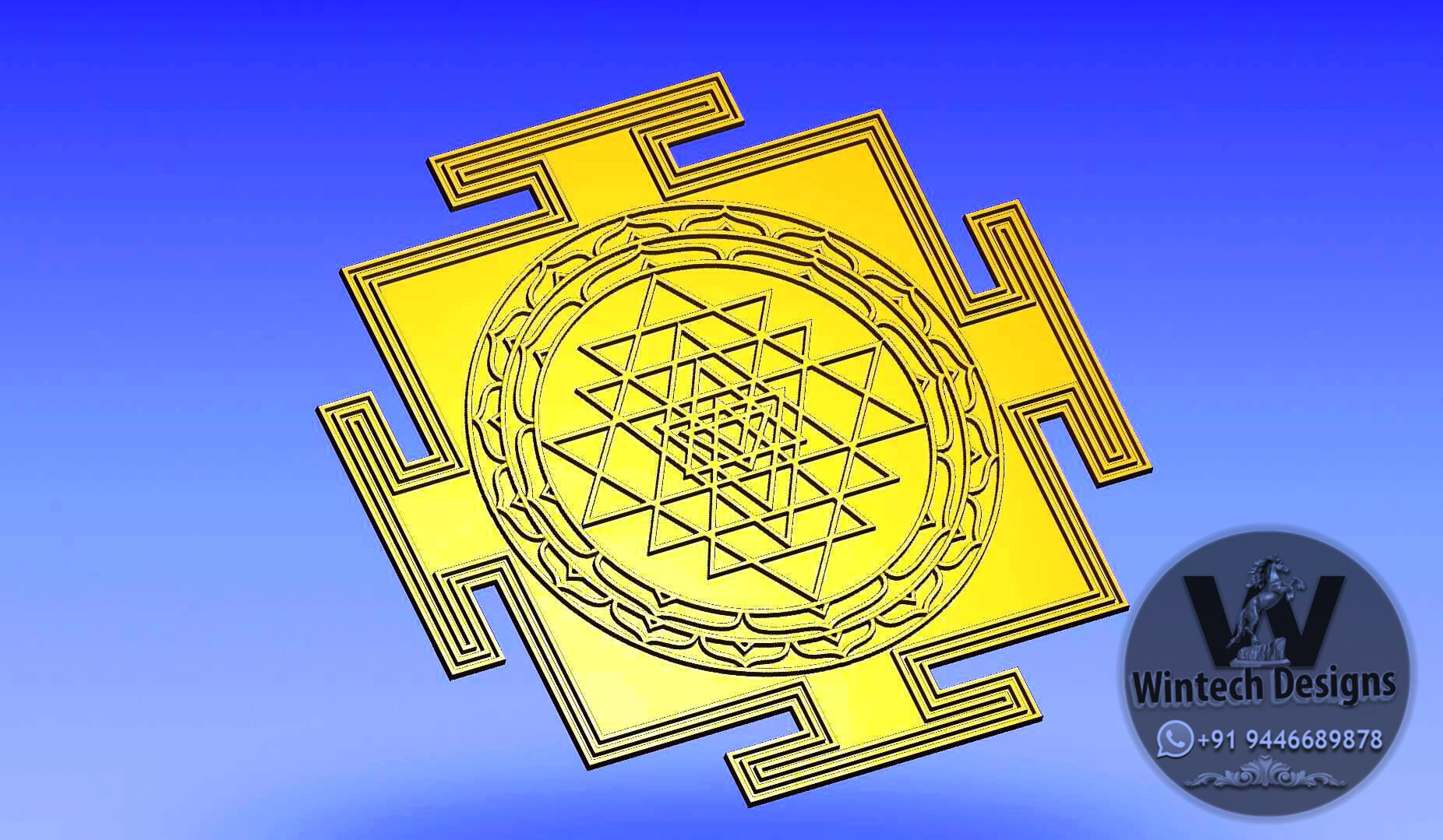 ArtStation - Sri Chakra 3D Design , ArtCam Designs Wintech