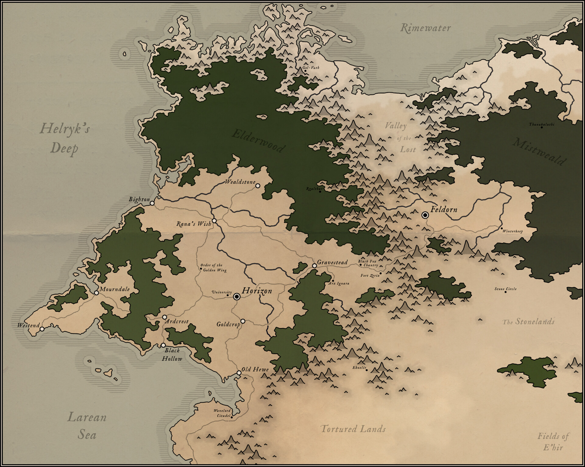 ArtStation - Map of Horizon and Feldorn