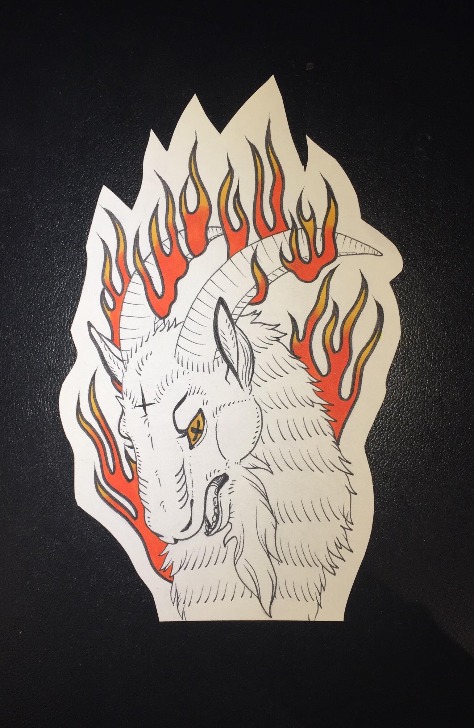 ArtStation - Flaming Goat Head