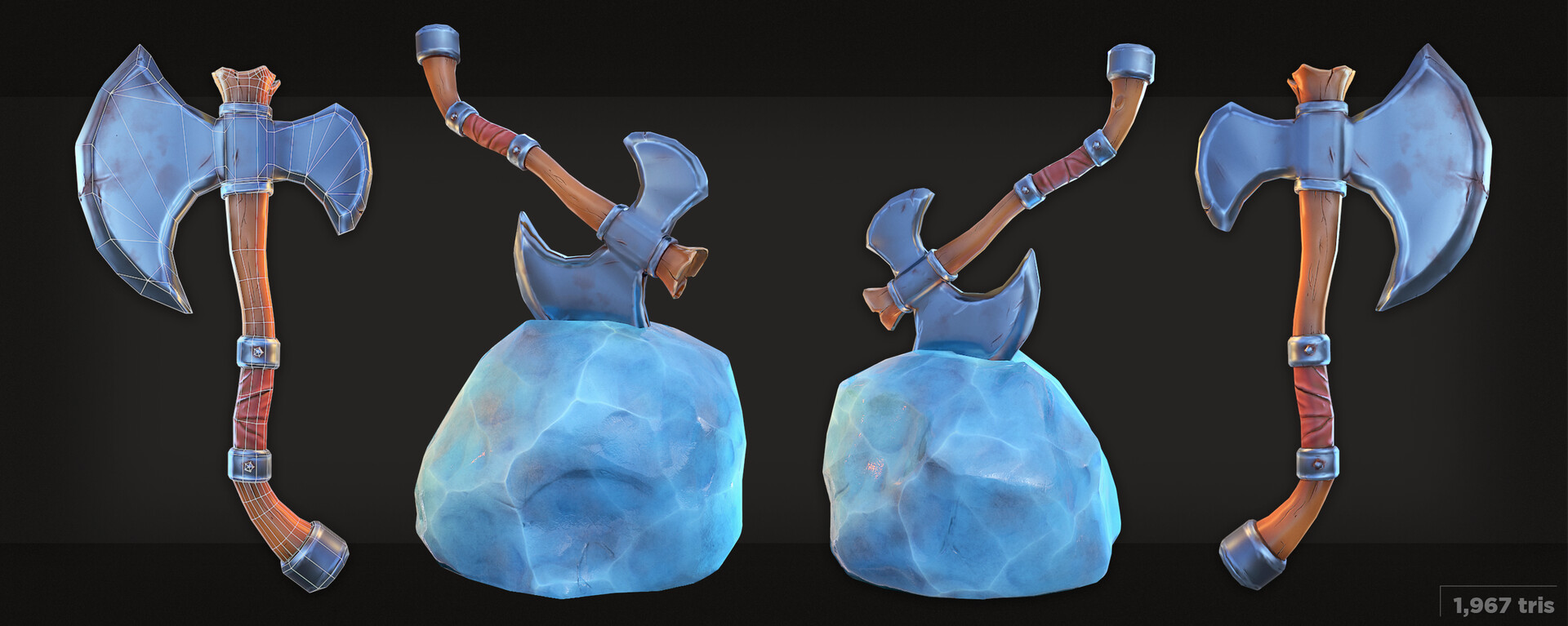 ArtStation - Stylised Axe Game Prop