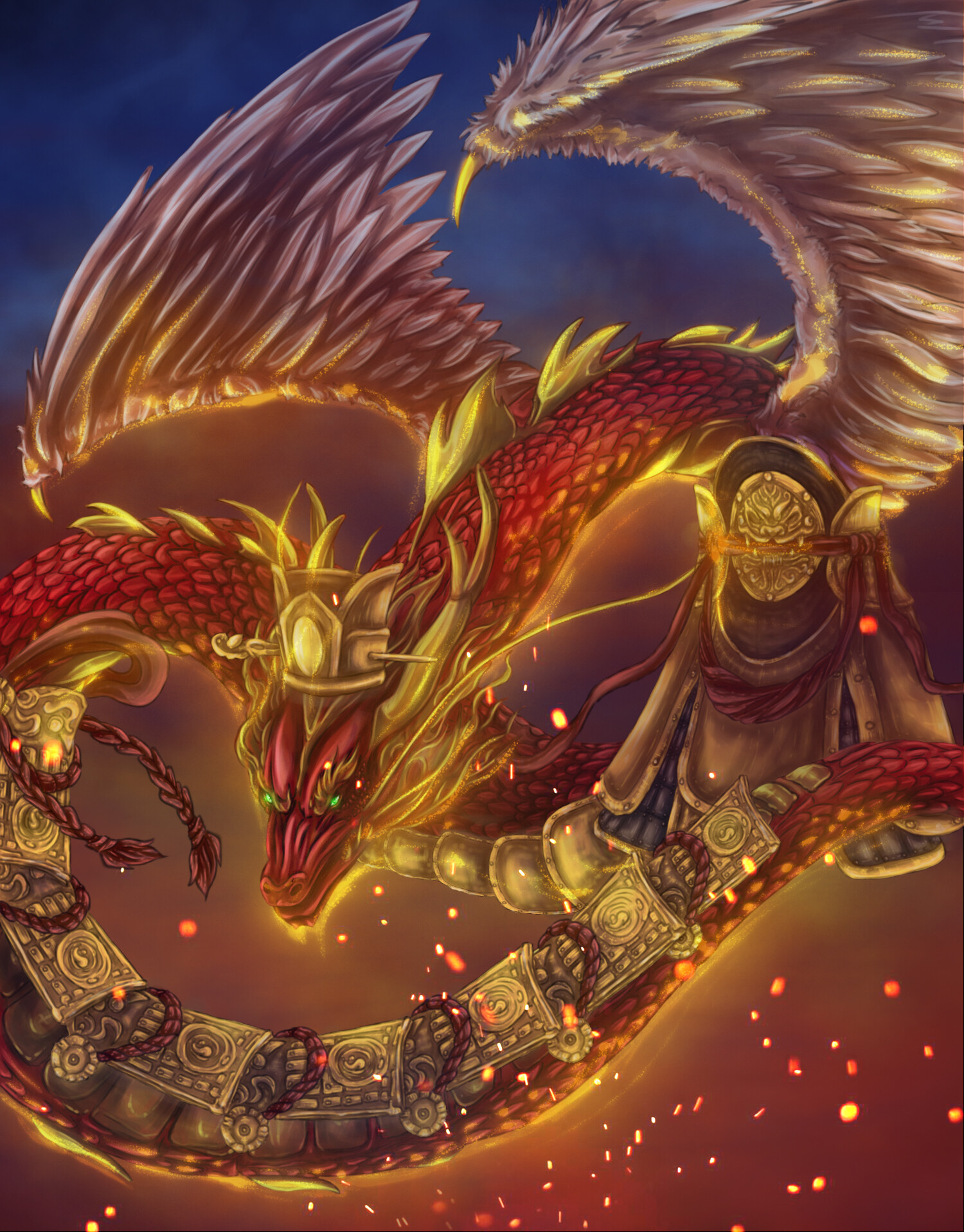 ArtStation - Chinese dragon Armored