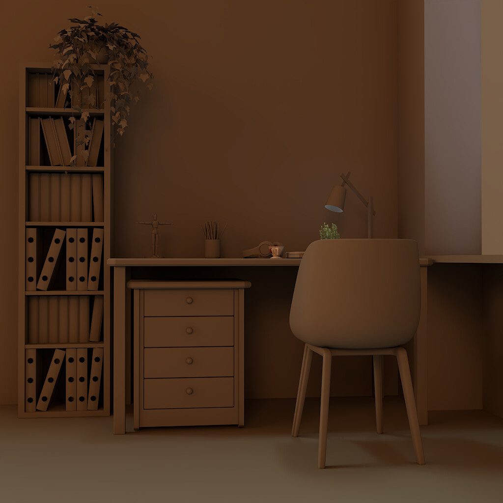 ArtStation - Dream Room-3D Model-Maya-Unfinished