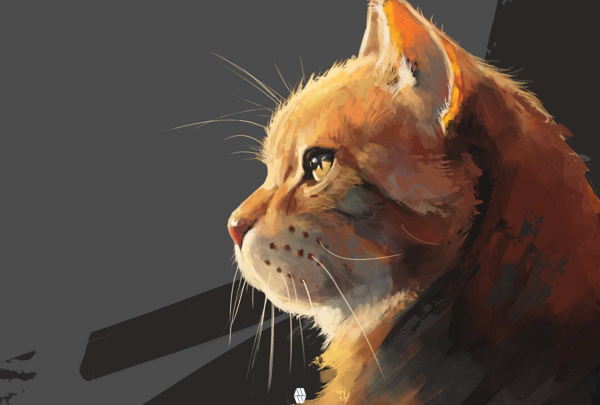 ArtStation - Digital Painting Study - Cat Portrait