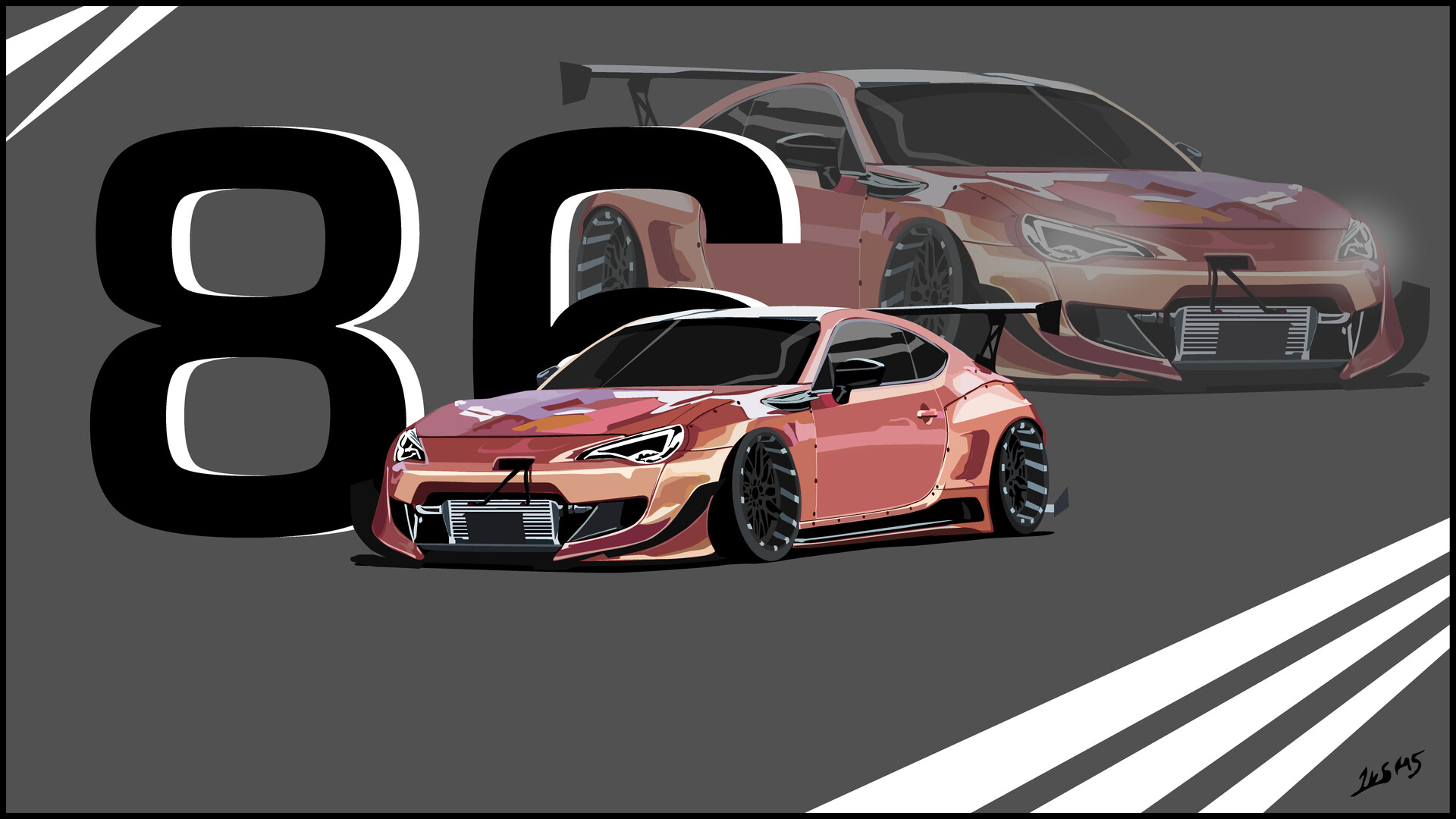 ArtStation - Custom Toyota GT86 illustration