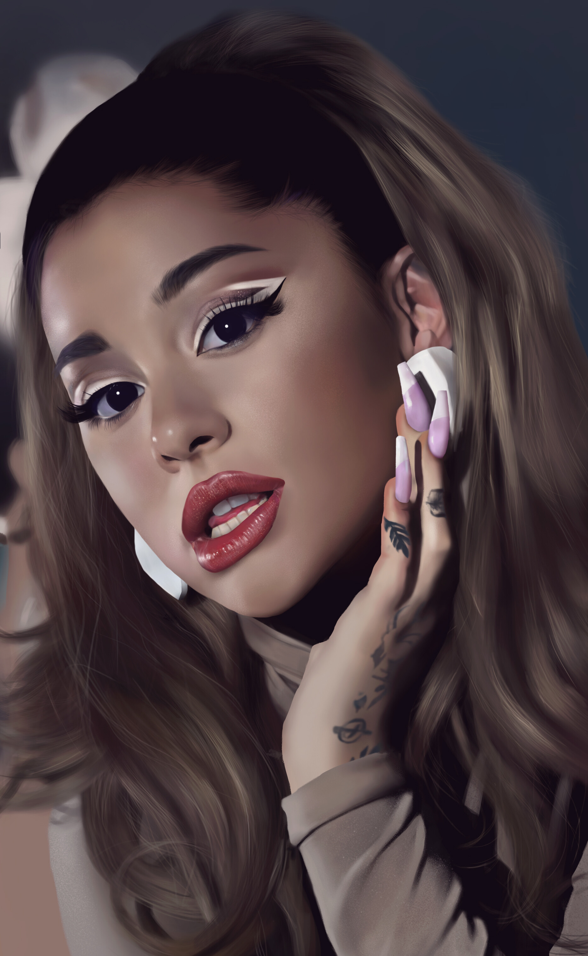 how to draw ariana grande portrait