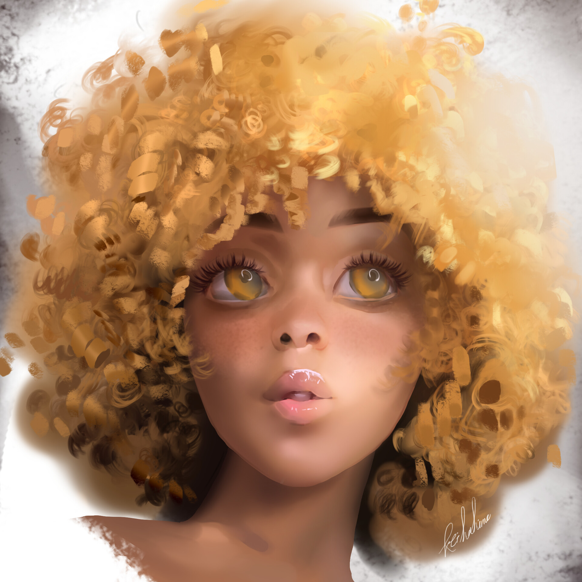 ArtStation - Curly Lady