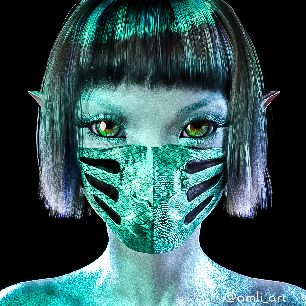 ArtStation - Even elves wear masks