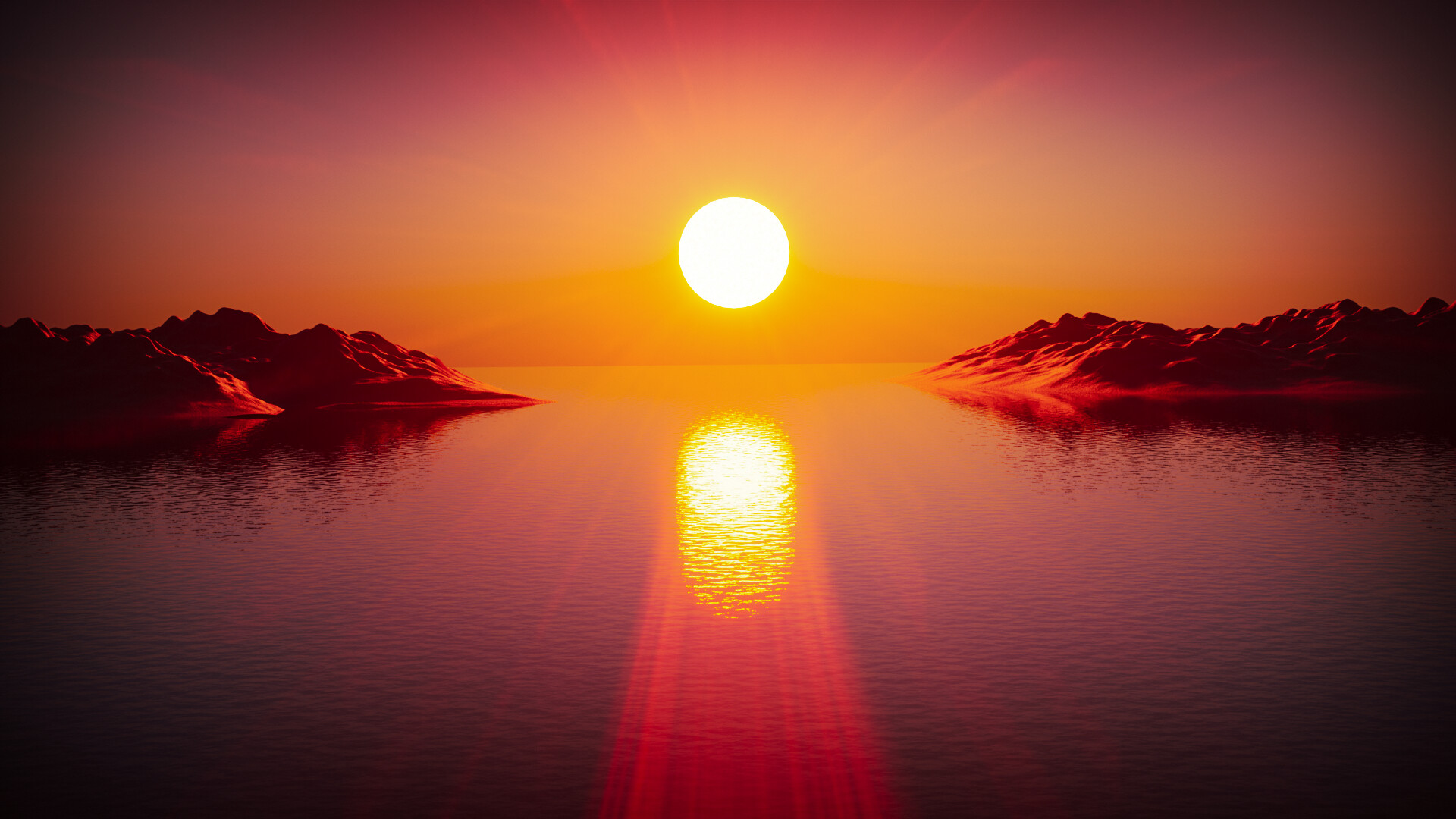 ArtStation - Ocean Sunset