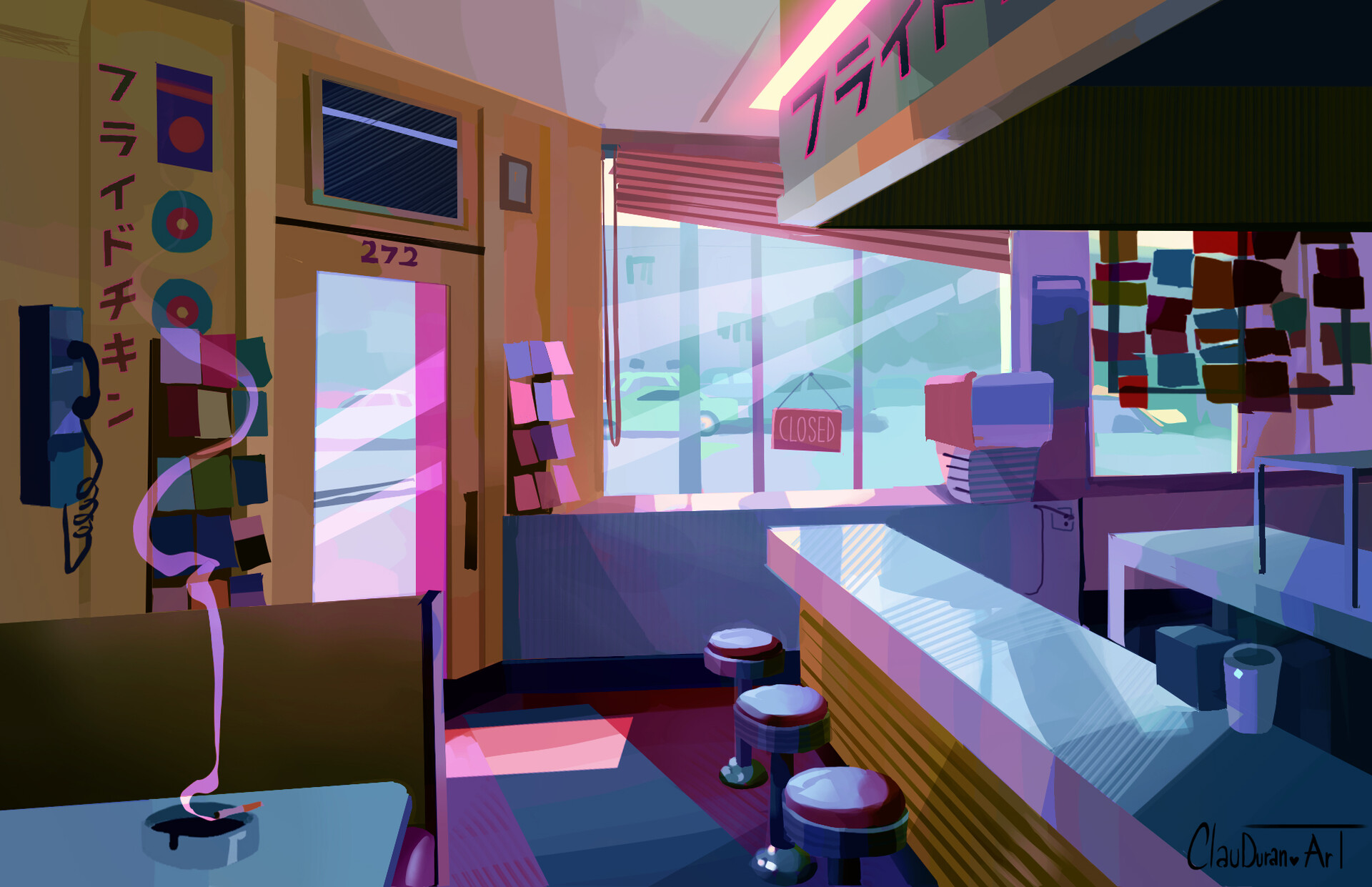 ArtStation - 70s Bar Concept