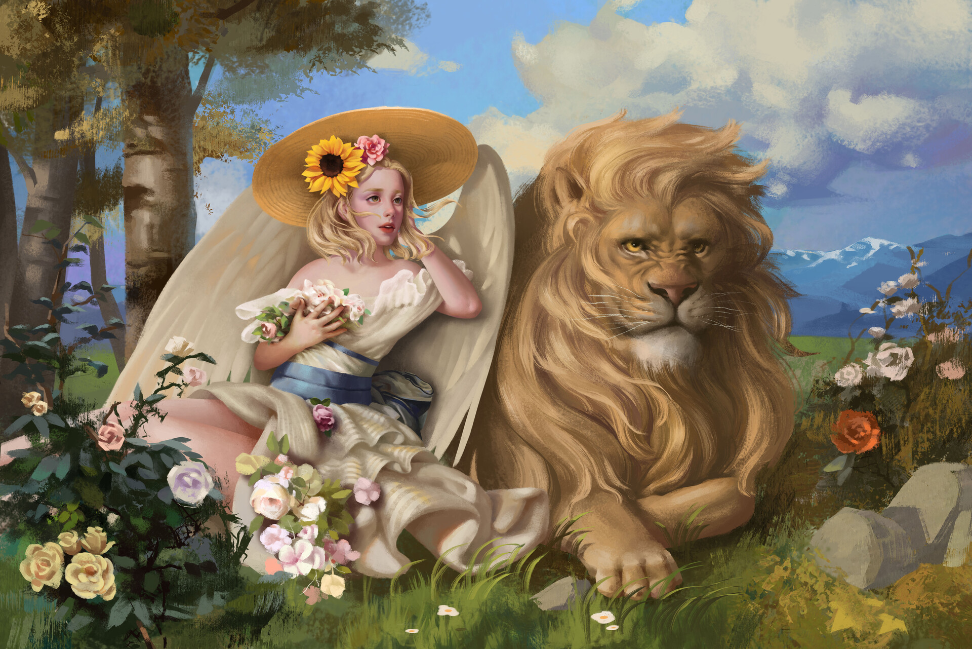 ArtStation - angel lion