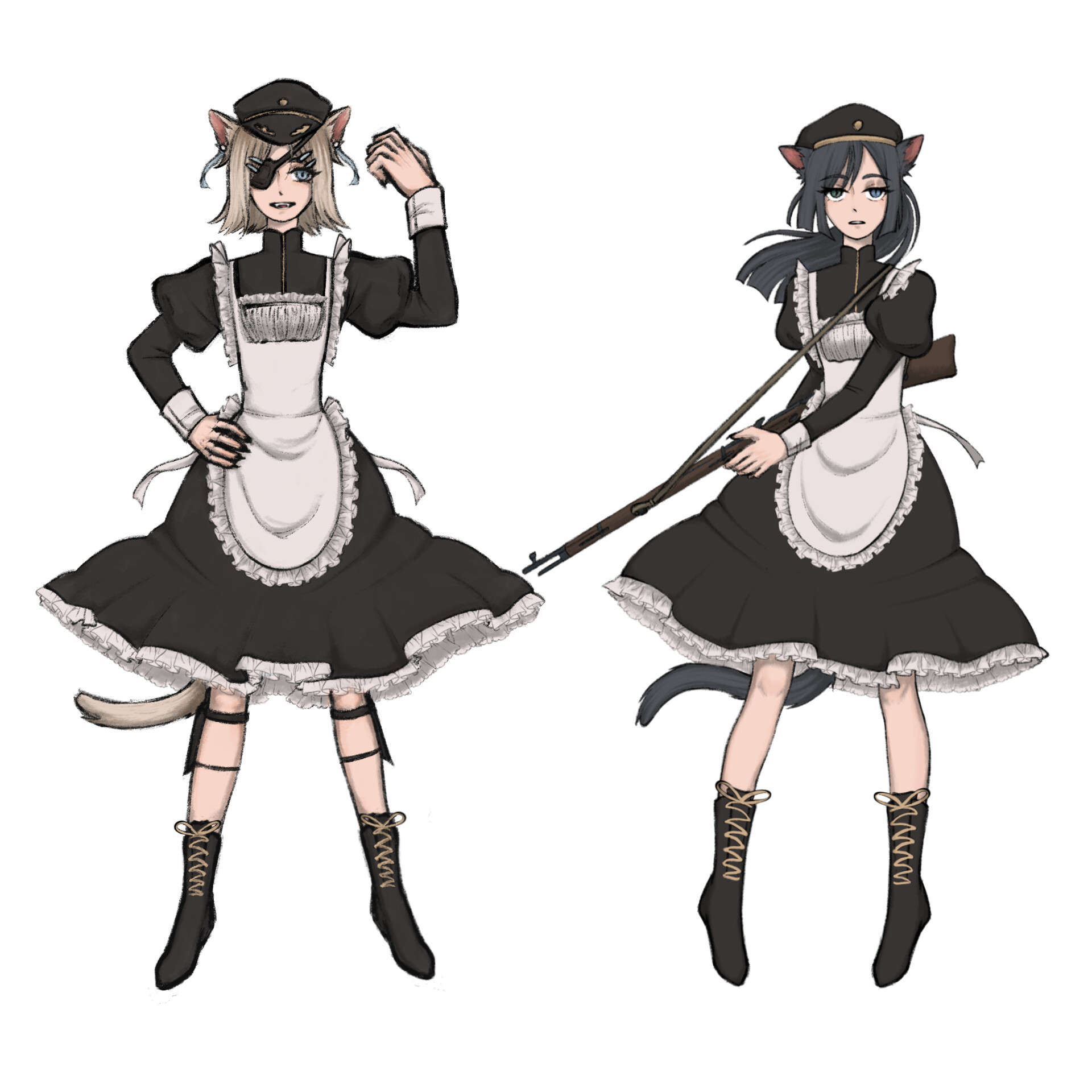 ArtStation - Military cats maids