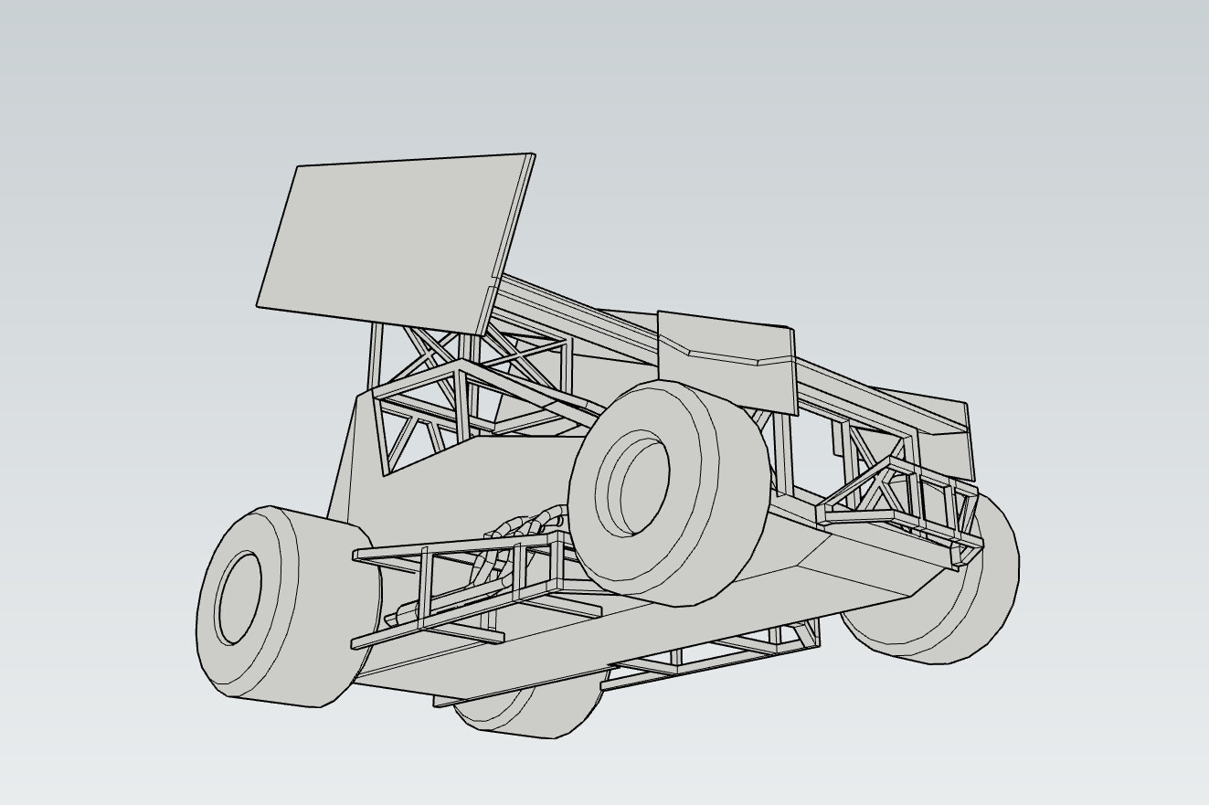 Sprint Car Drawing Template